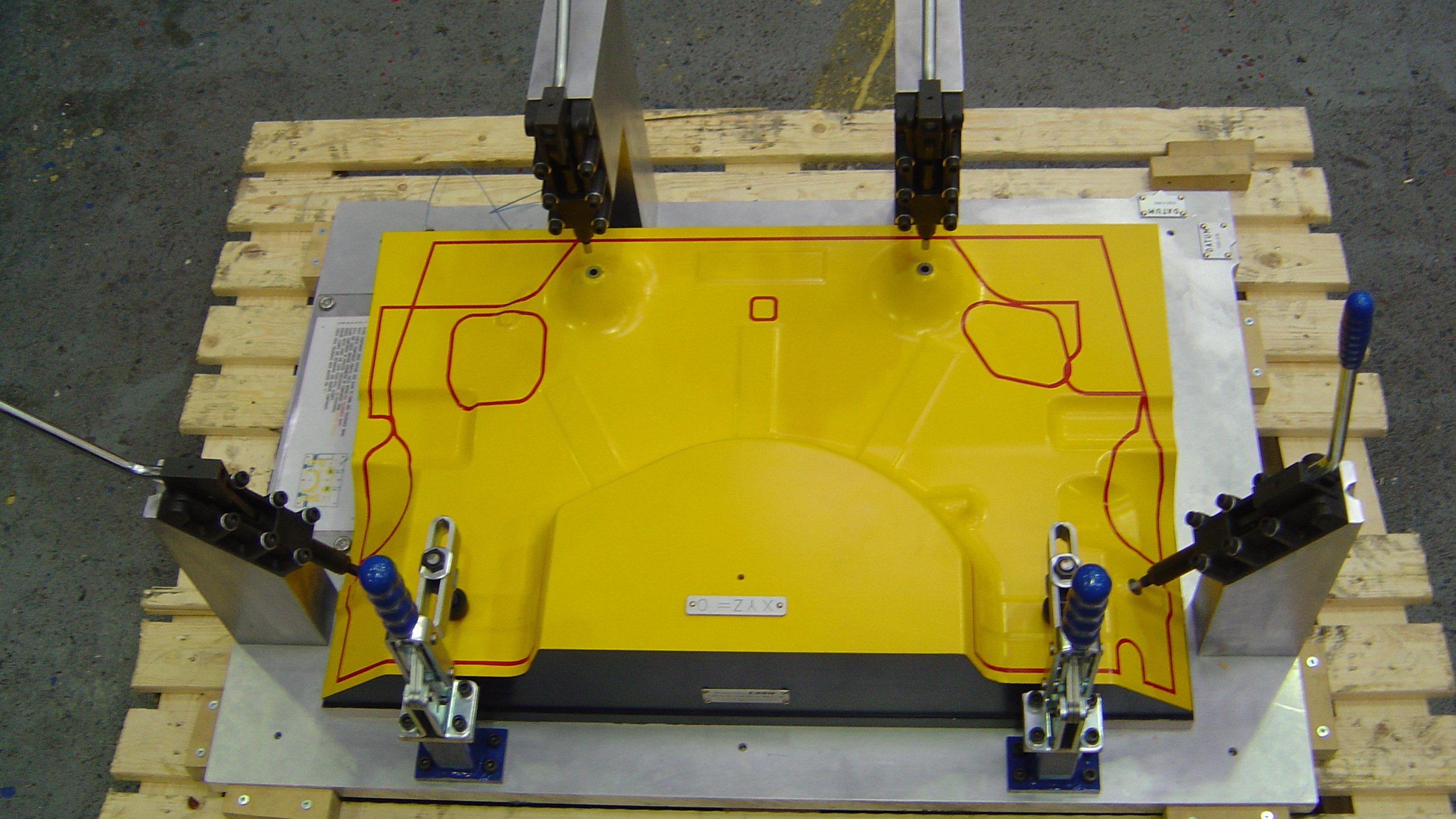 Painted Tooling Block Checking Fixtures | Lofting Services